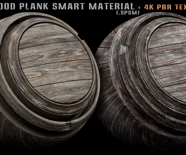 ArtStation - 34 Wood plank smart material + 4k PBR textures - Vol 11 ...