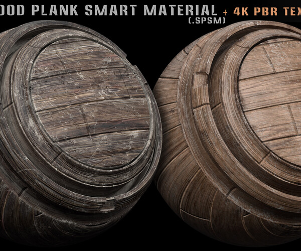 ArtStation - 34 Wood plank smart material + 4k PBR textures - Vol 11 ...