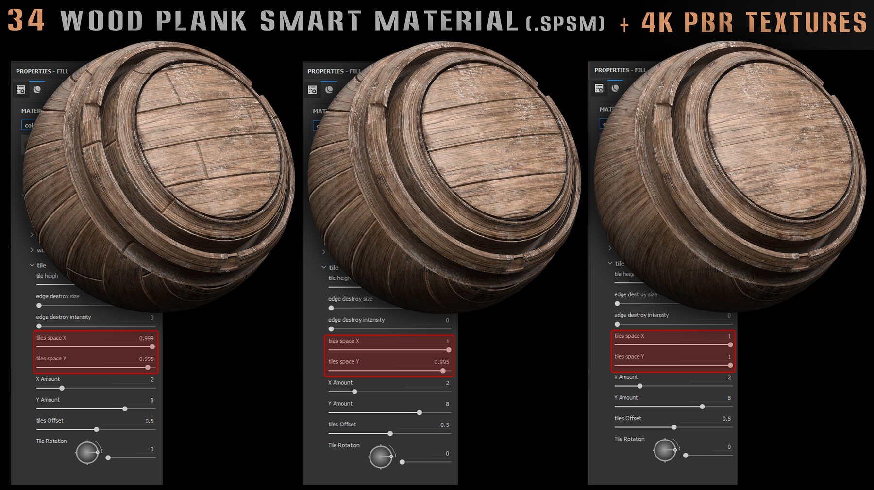 ArtStation - 34 Wood plank smart material + 4k PBR textures - Vol 11 ...