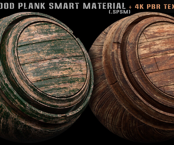ArtStation - 34 Wood plank smart material + 4k PBR textures - Vol 11 ...