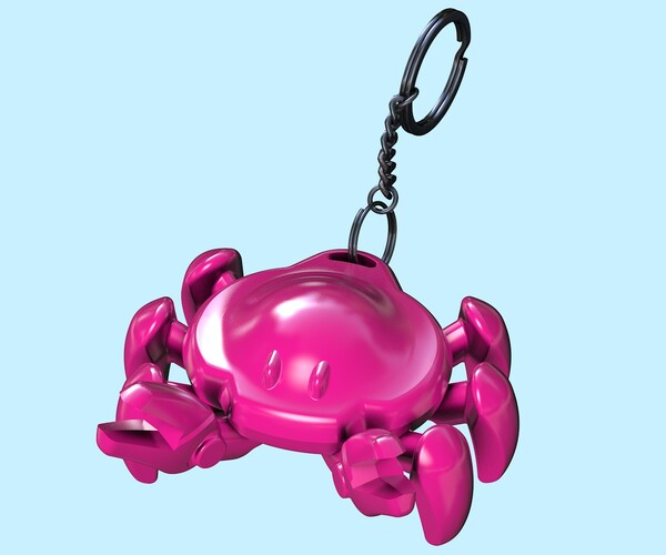 ArtStation - Crab Mascot, Keychain, Keyring STL file for 3D print. v2 ...