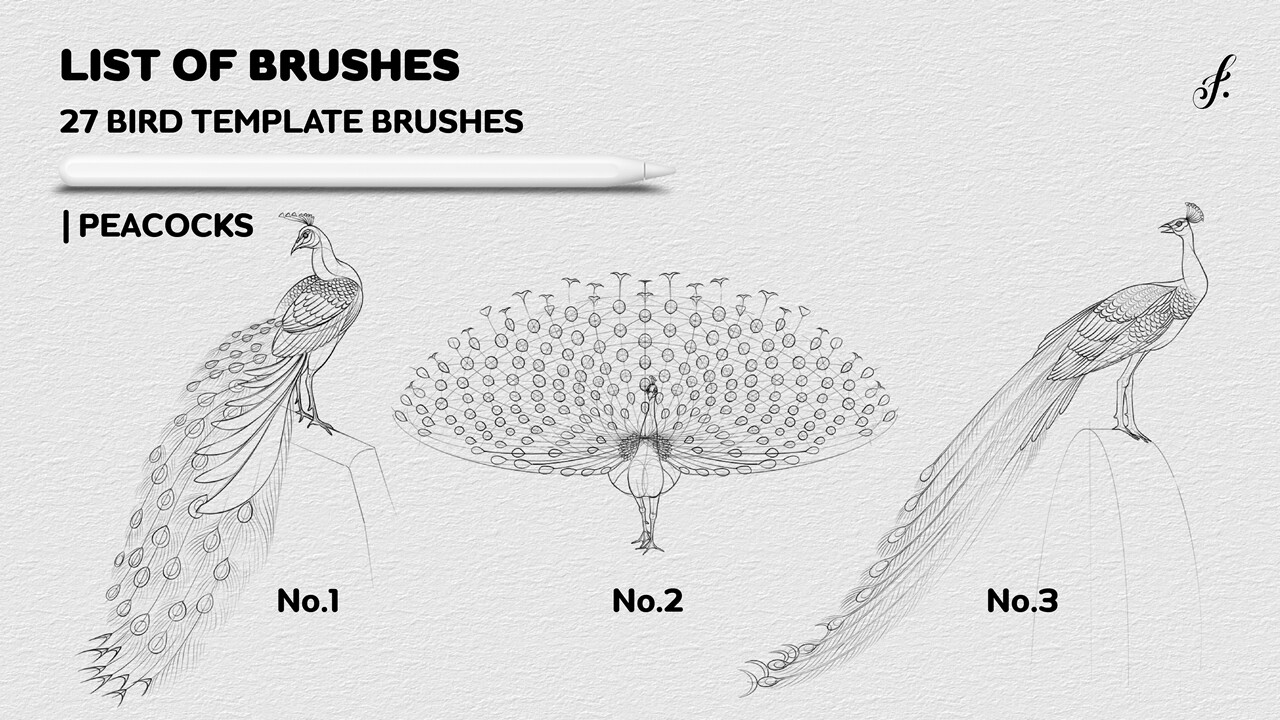 ArtStation - Bird Procreate Brush | 27 Bird Brushes for Procreate | Brushes
