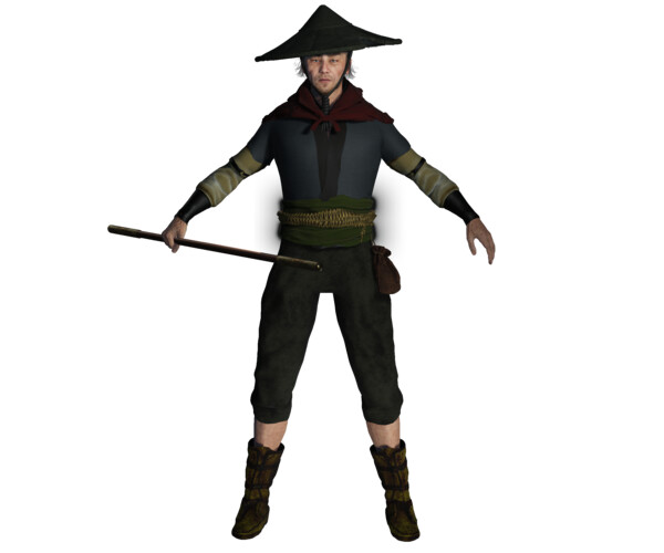 ArtStation - 3D REALISTIC MALE CHARACTER - OLD JAPANESE KNIGHT 01 ...