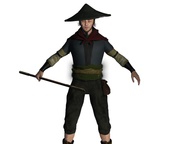 ArtStation - 3D REALISTIC MALE CHARACTER - OLD JAPANESE KNIGHT 01 ...