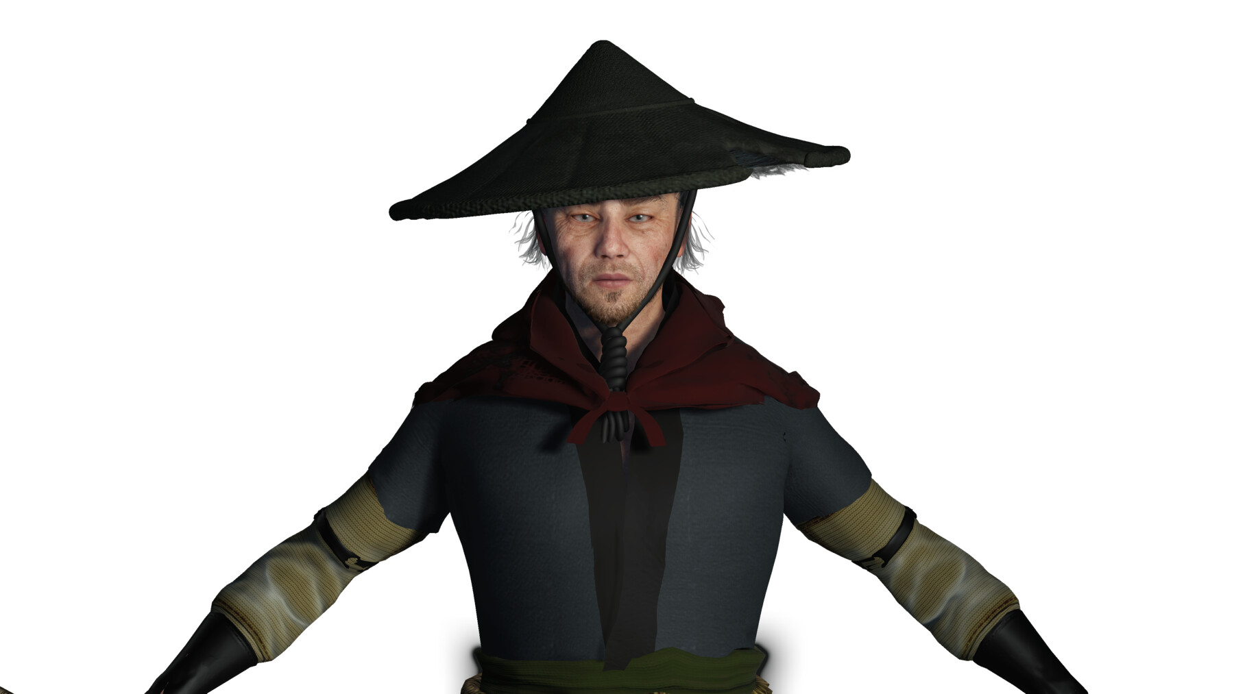 ArtStation - 3D REALISTIC MALE CHARACTER - OLD JAPANESE KNIGHT 01 ...