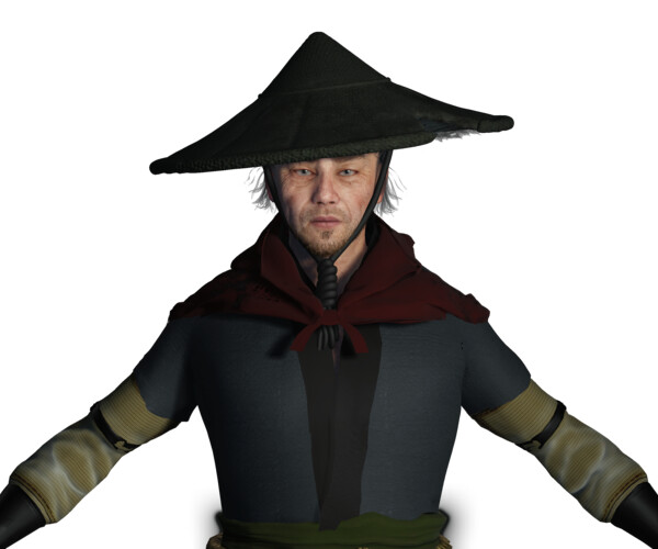ArtStation - 3D REALISTIC MALE CHARACTER - OLD JAPANESE KNIGHT 01 ...
