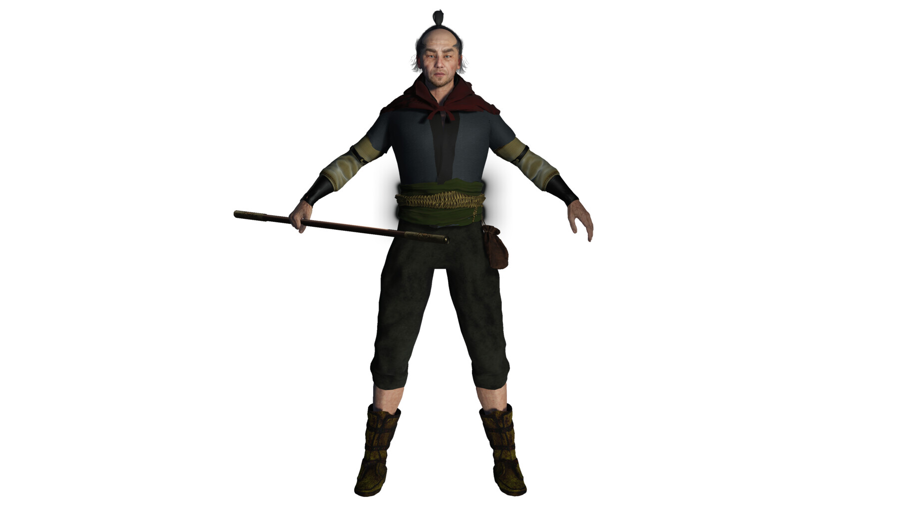 ArtStation - 3D REALISTIC MALE CHARACTER - OLD JAPANESE KNIGHT 01 ...