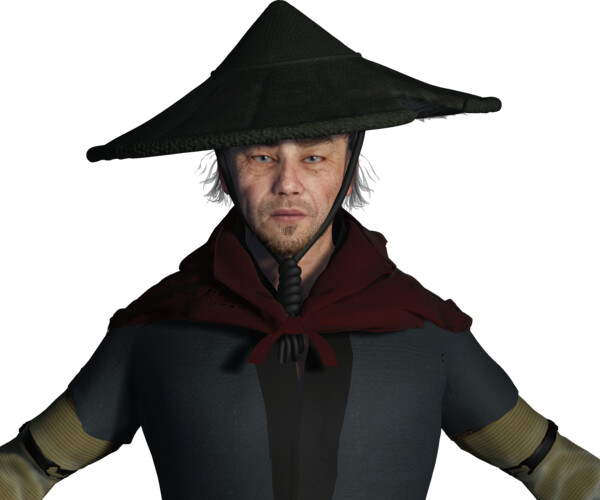ArtStation - 3D REALISTIC MALE CHARACTER - OLD JAPANESE KNIGHT 01 ...