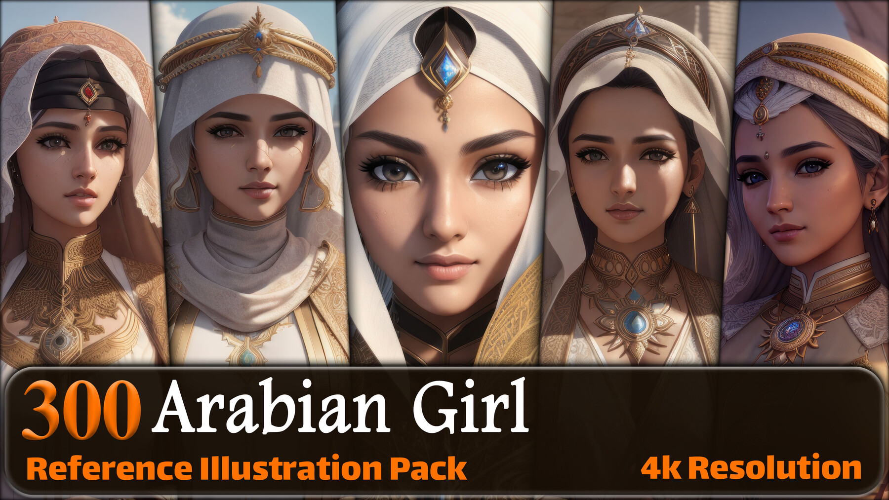 ArtStation - 300 Arabian Girl Reference Pack | 4K | v.1 | Artworks