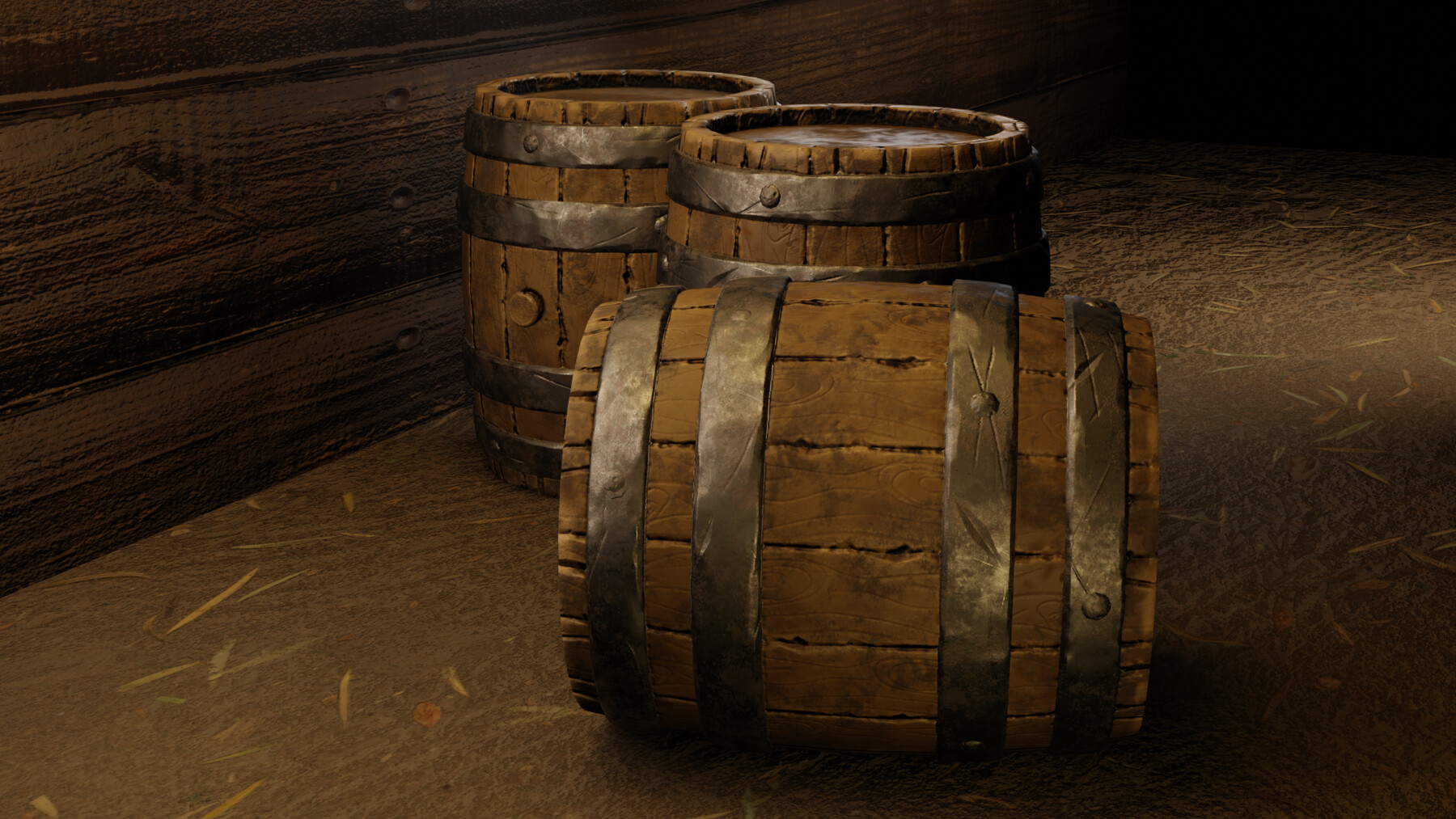 ArtStation - GameReady Wooden Barrel | Game Assets