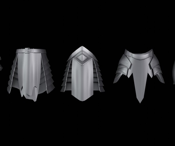 ArtStation - 25 BELT ARMOR BASEMESH-vol1 | Game Assets