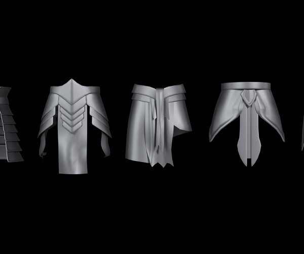 ArtStation - 25 BELT ARMOR BASEMESH-vol1 | Game Assets