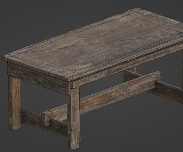ArtStation - Wood Table GameReady | Game Assets