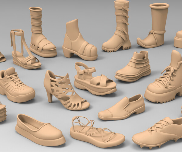 ArtStation - 25 basemesh shoes collection 6 | Resources