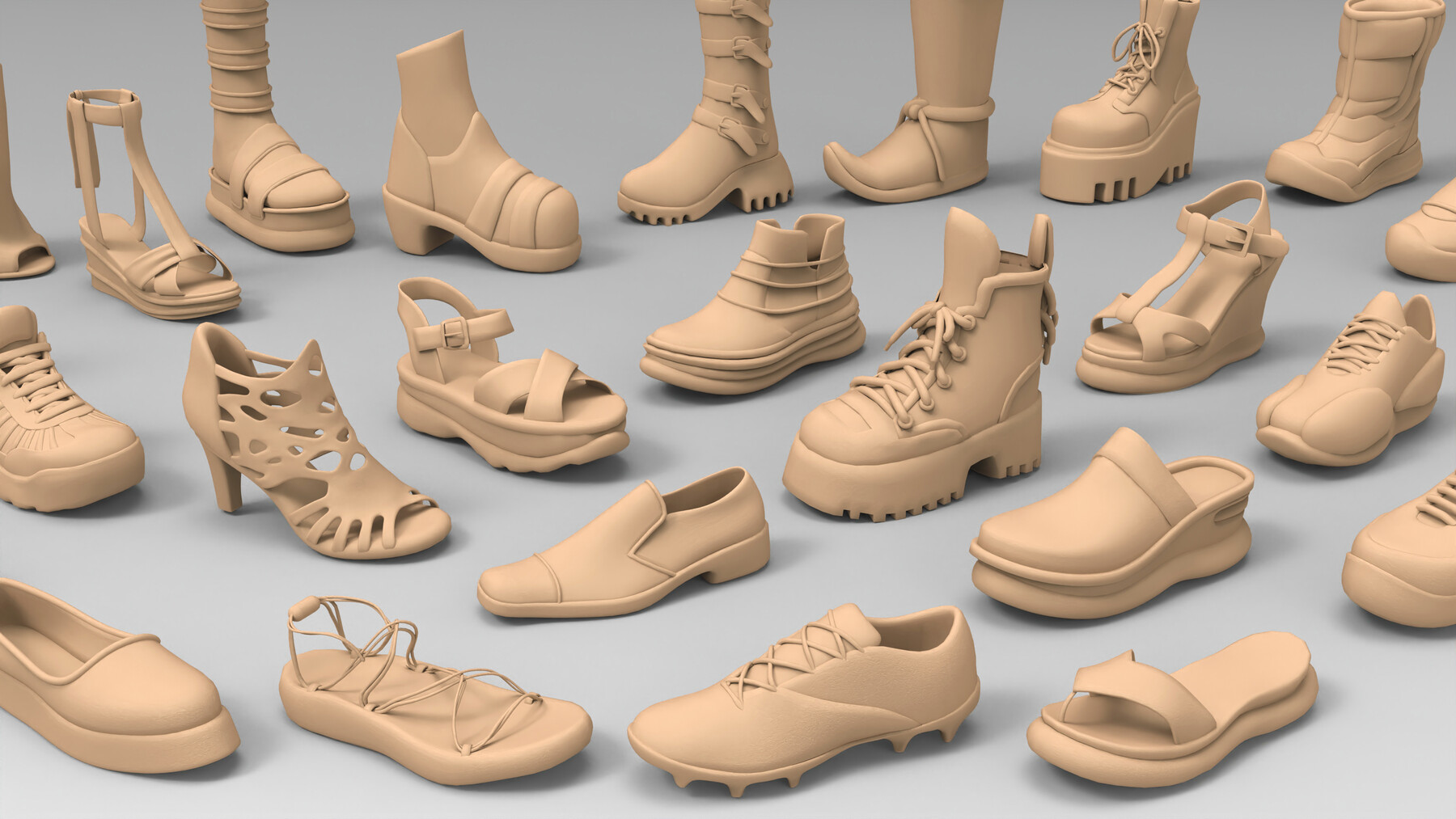 ArtStation - 25 basemesh shoes collection 6 | Resources