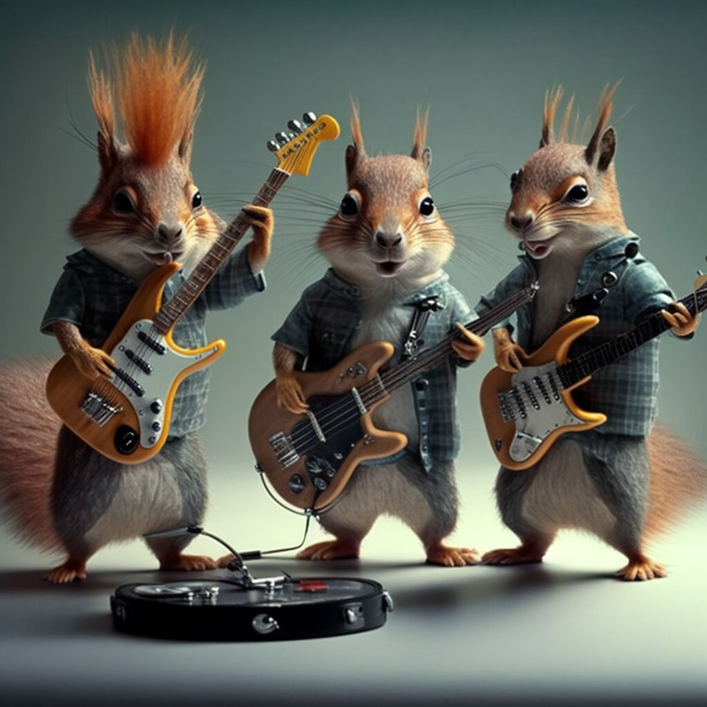 ArtStation - rock band made up of squirrels | Artworks