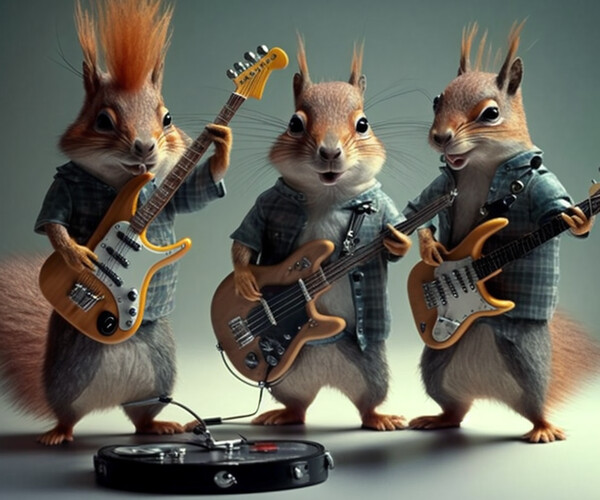 ArtStation - rock band made up of squirrels | Artworks