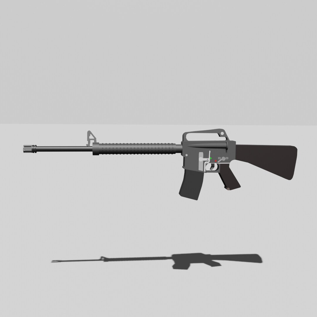 ArtStation - 3D M16 Rifle in blender | Game Assets