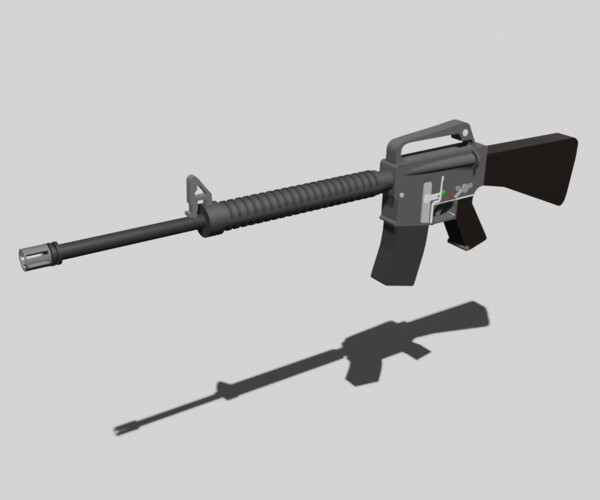 ArtStation - 3D M16 Rifle in blender | Game Assets