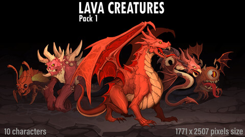 ArtStation - Lava Creatures | Game Assets