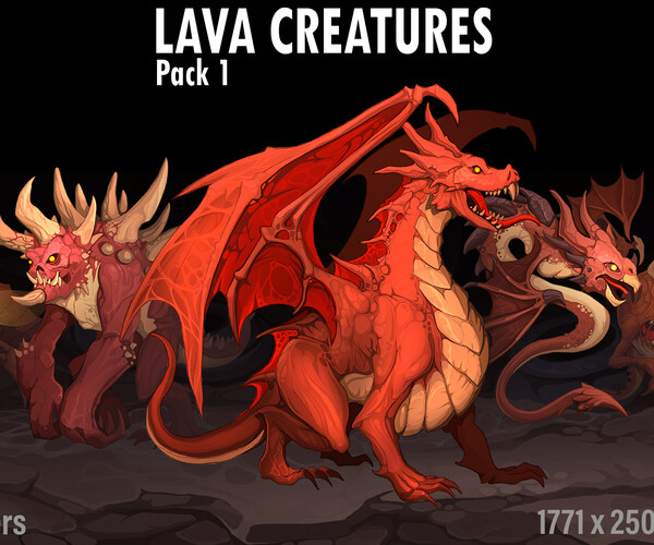 ArtStation - Lava Creatures | Game Assets