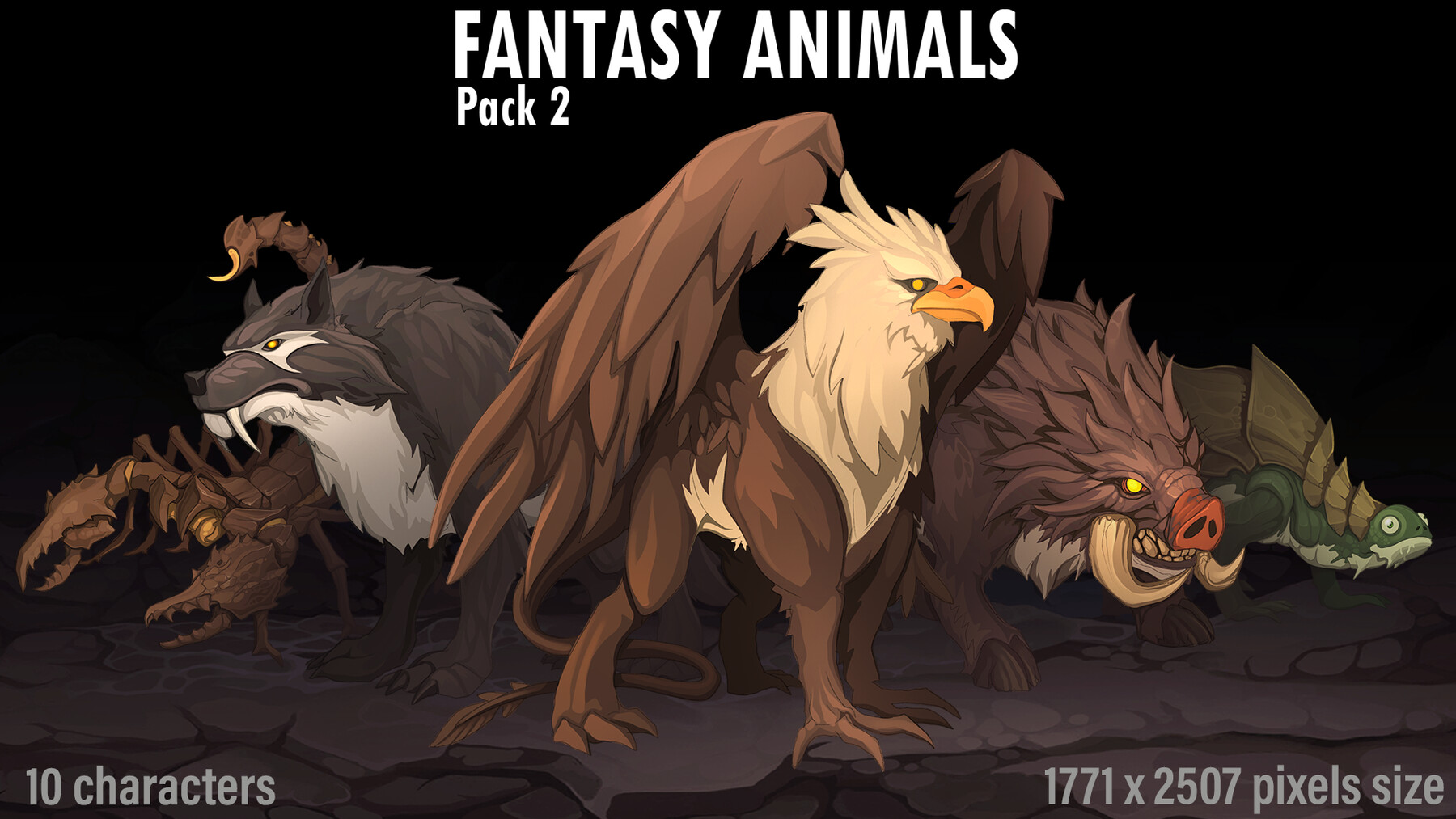 ArtStation - Fantasy Animals 02 | Game Assets