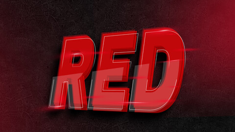 ArtStation - Red PSD fully editable text effect. Layer style PSD mockup ...