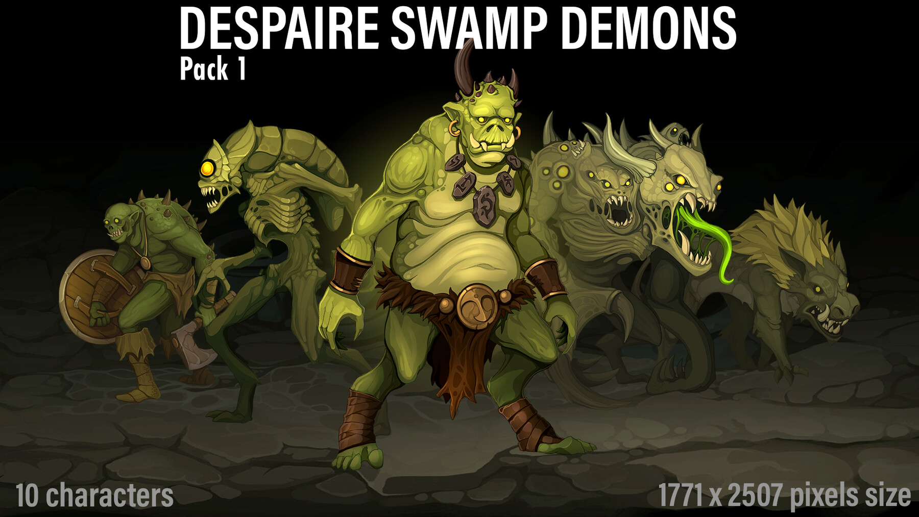 ArtStation - Despair Swamp Demons | Game Assets