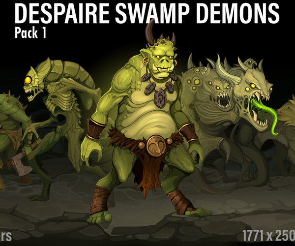 ArtStation - Despair Swamp Demons | Game Assets
