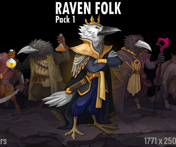 ArtStation - Raven Folk | Game Assets