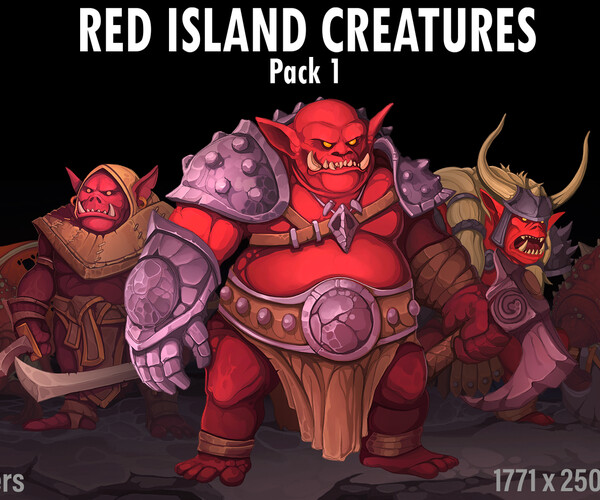 ArtStation - Red Island Creatures | Game Assets