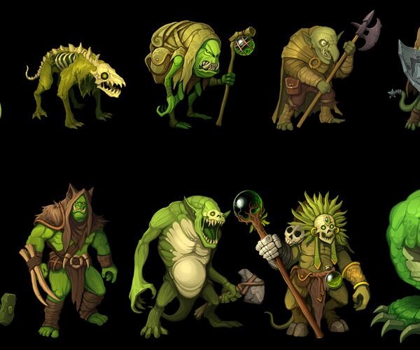 ArtStation - Swamp Creatures 02 | Game Assets
