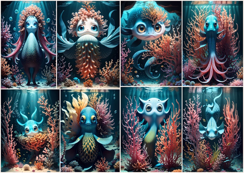 ArtStation - Cute Alien Underwater Creatures | Artworks