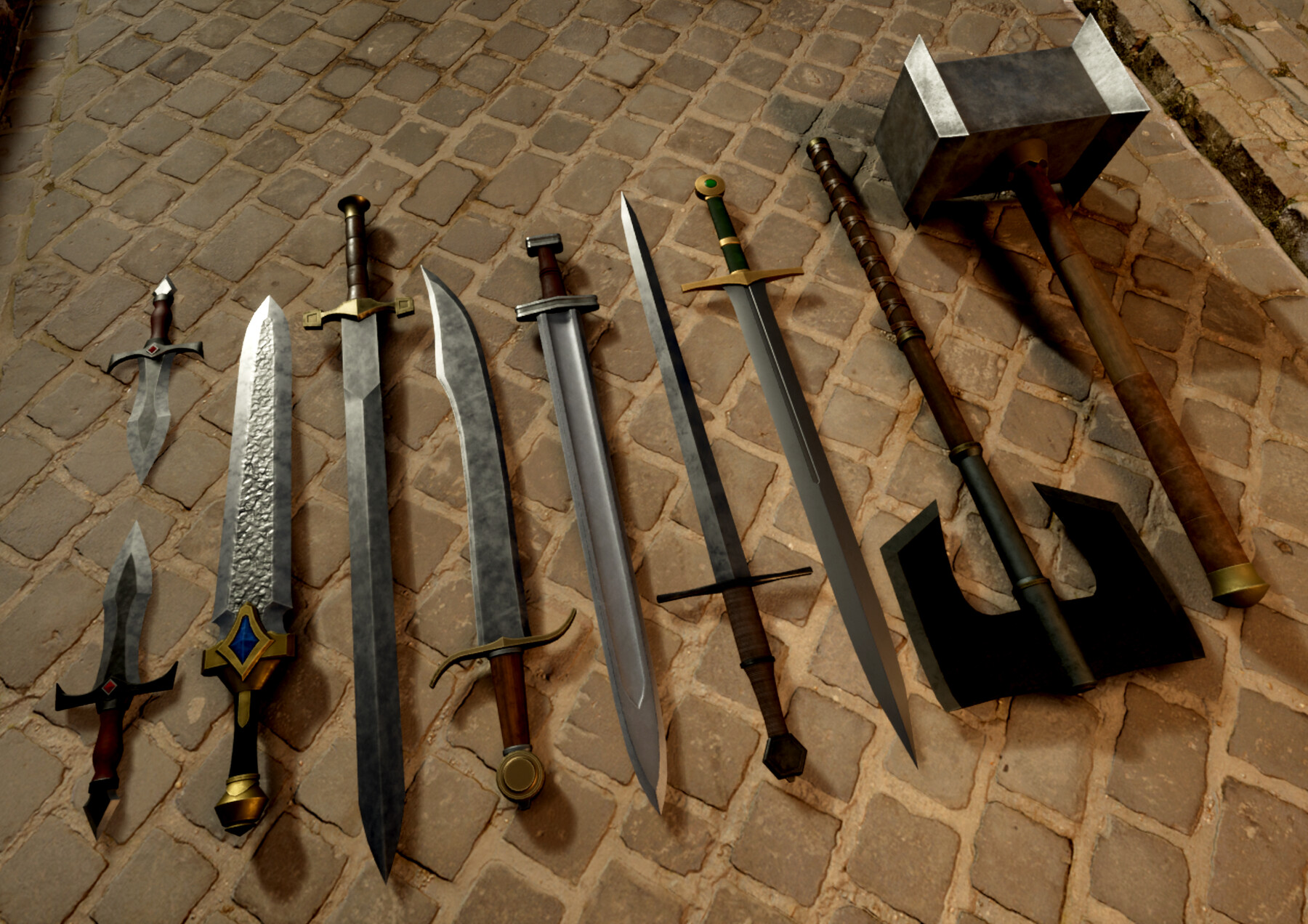 ArtStation - Fantasy Weapon Pack 01 | Game Assets