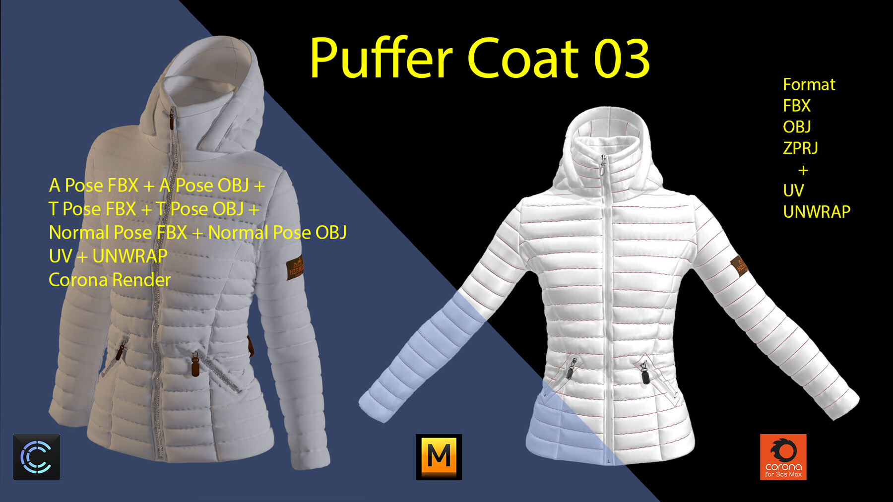 ArtStation - Puffer Coat 0 to 100 projects in marvelous and Clo3d ...