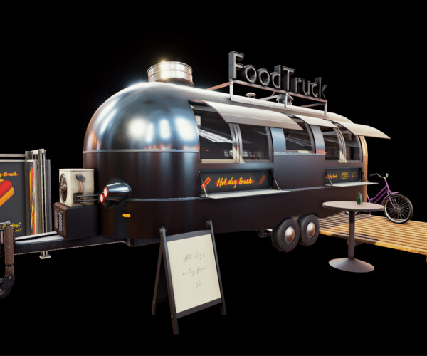ArtStation - 3D Food truck pack | Game Assets