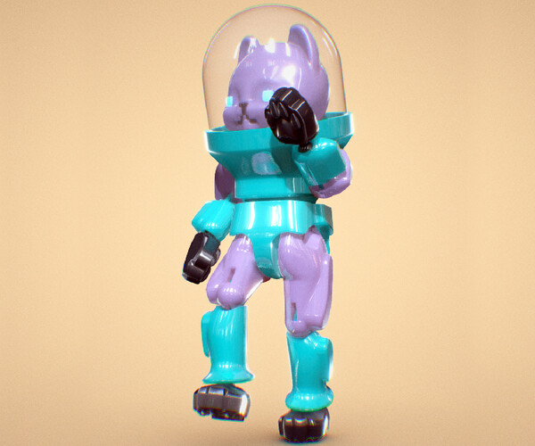 ArtStation - Robot Space Cat Figure STL file for 3D print. | Resources