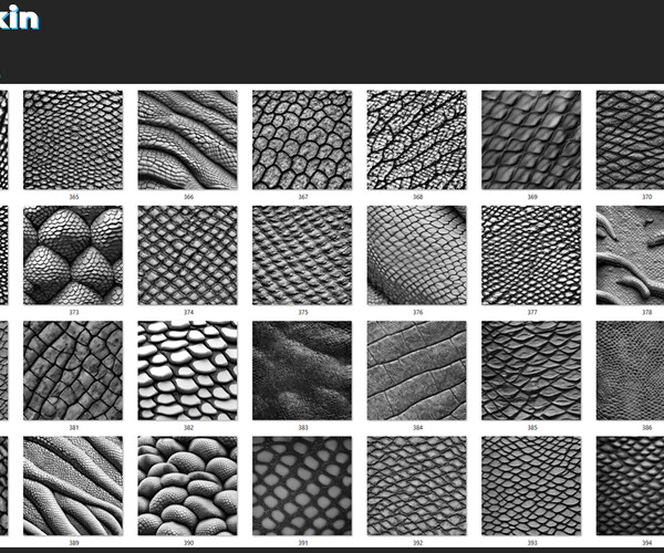 ArtStation - 350+ Reptile, Dragon, Snake Skin Alphas for ZBrush ...