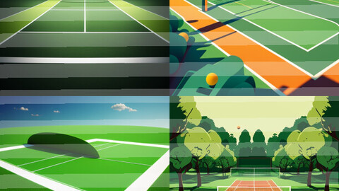 ArtStation - Tennis Backgrounds | Artworks