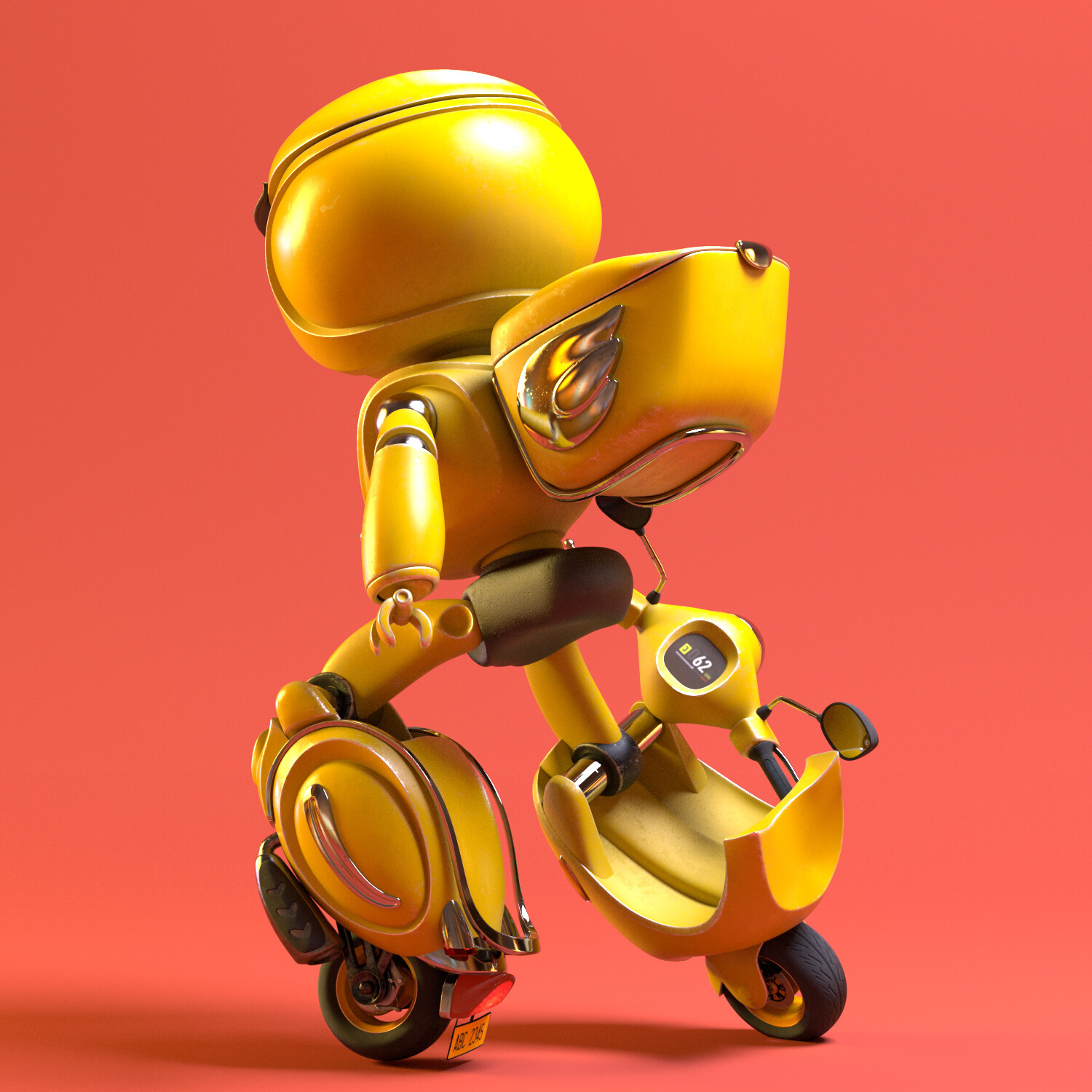 ArtStation - Robot - transformer scooter classic rigging character | Resources