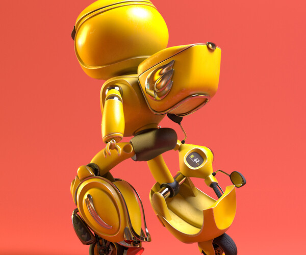ArtStation - Robot - transformer scooter classic rigging character ...