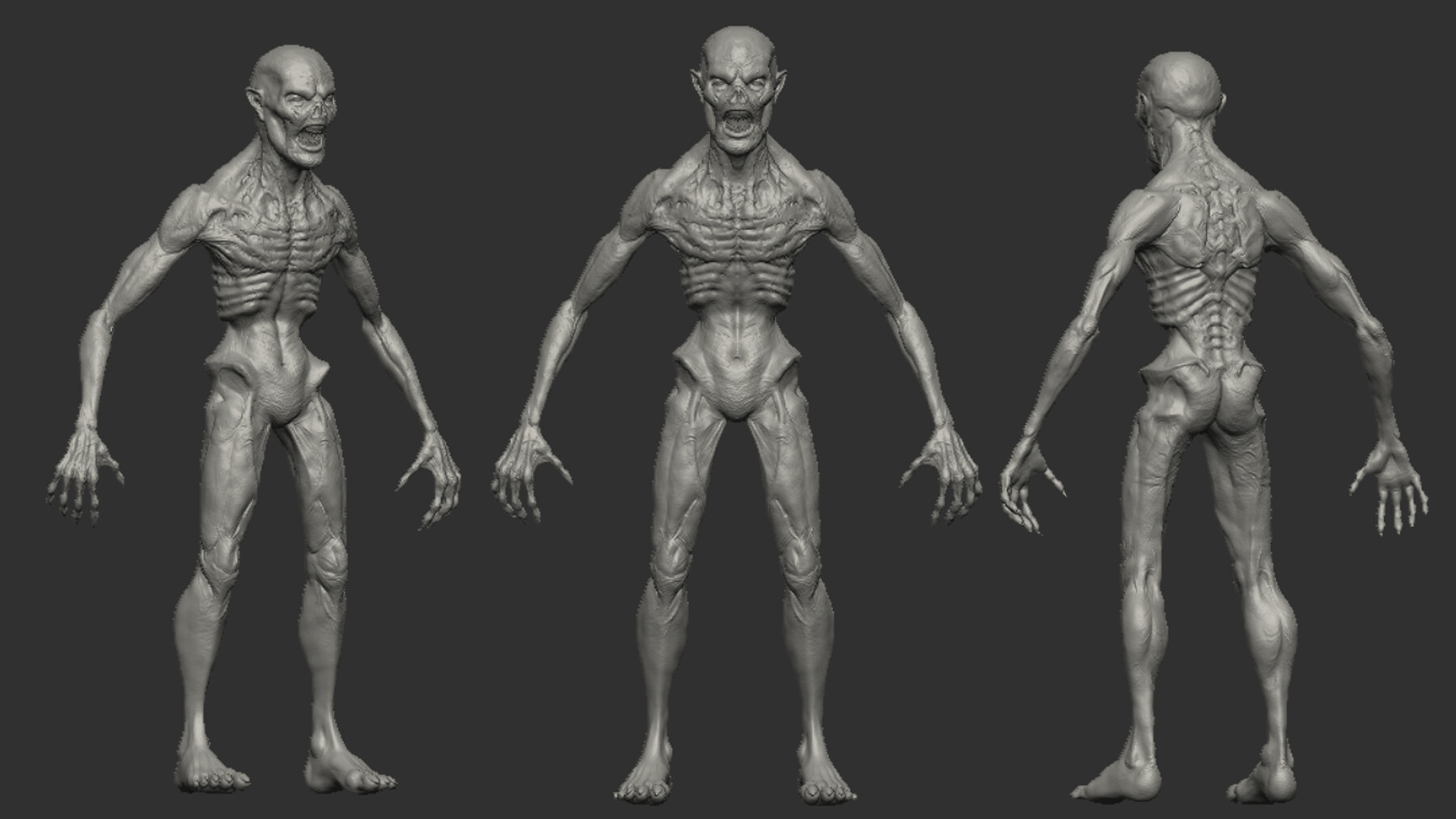ArtStation - Ghoul Monster -Low poly - Game Ready - Rigged | Game Assets