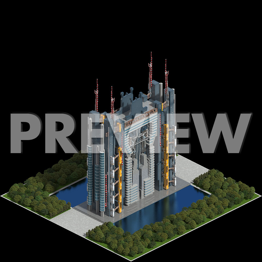 ArtStation - Architecture (Tile#0049, 2x2) – Dimetric Projection ...