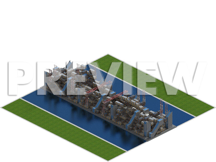 ArtStation - Architecture (Tile#0050, 2x2) – Dimetric Projection ...