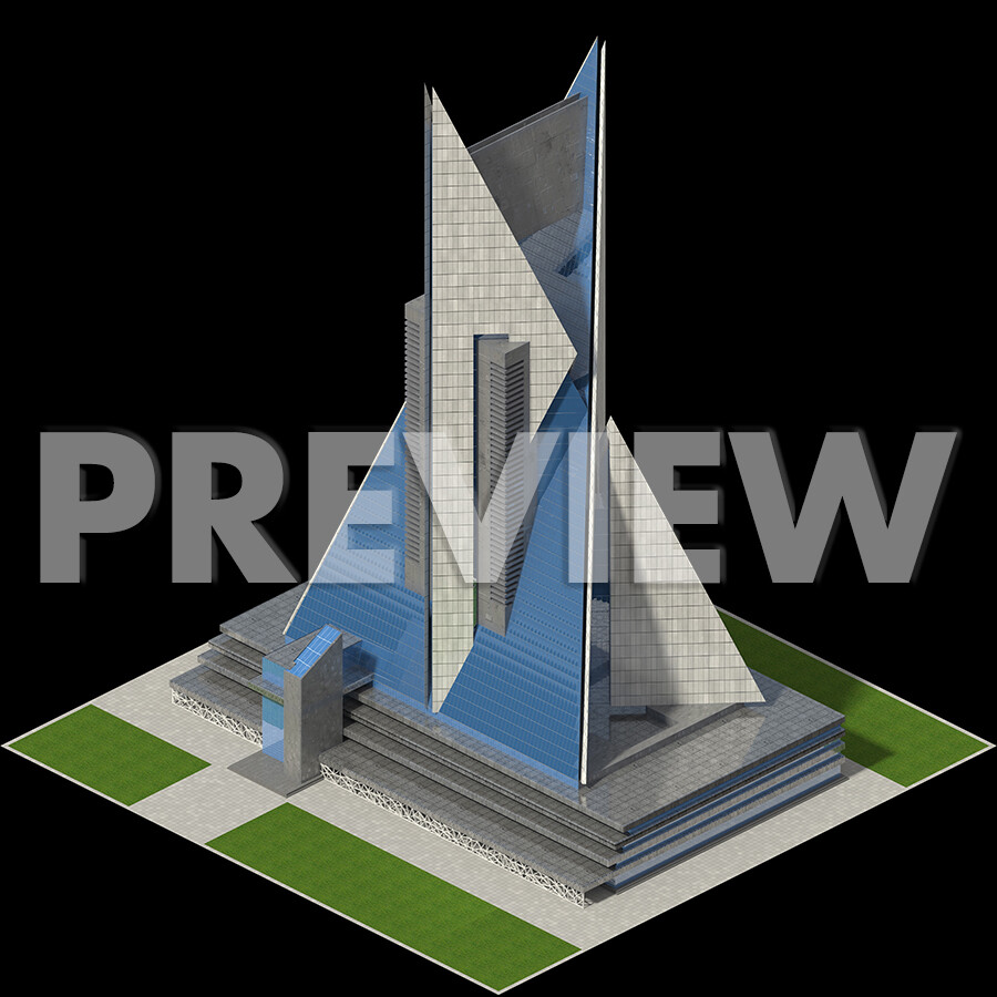 ArtStation - Architecture (Tile#0052, 2x2) – Dimetric Projection ...