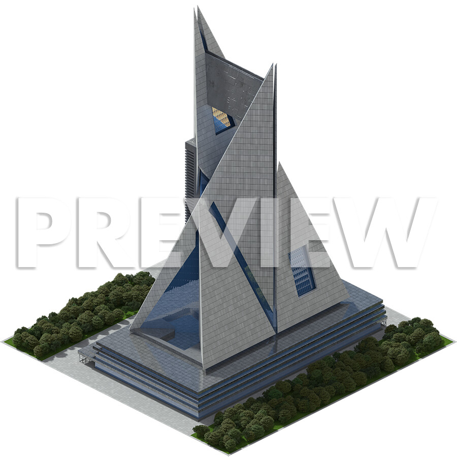 ArtStation - Architecture (Tile#0052, 2x2) – Dimetric Projection ...