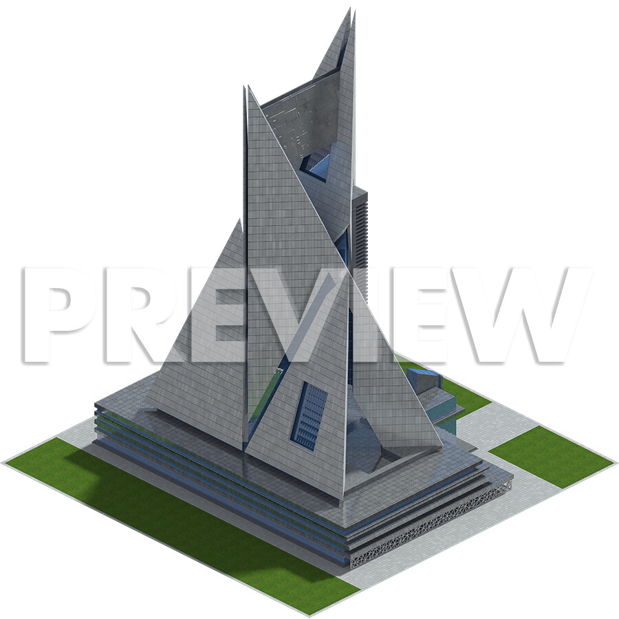 ArtStation - Architecture (Tile#0052, 2x2) – Dimetric Projection ...