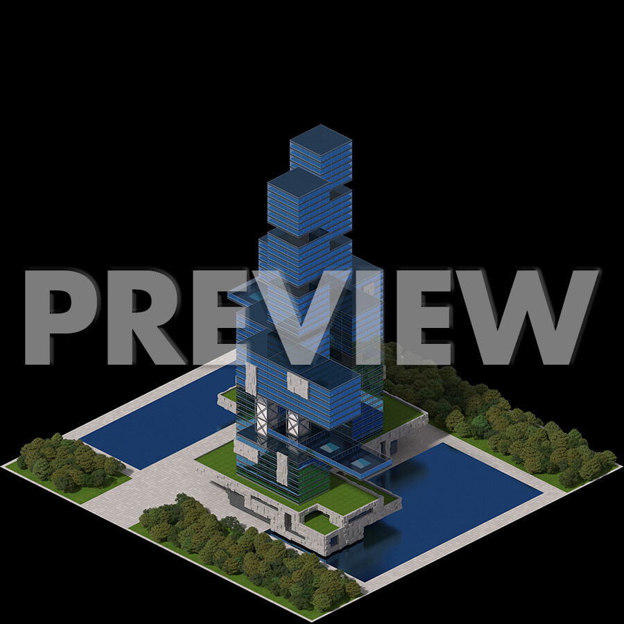 ArtStation - Architecture (Tile#0053, 2x2) – Dimetric Projection Illustrations | Game Assets