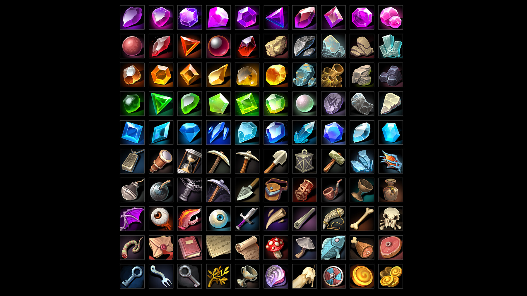 ArtStation - Gems and Mining Icons | Game Assets