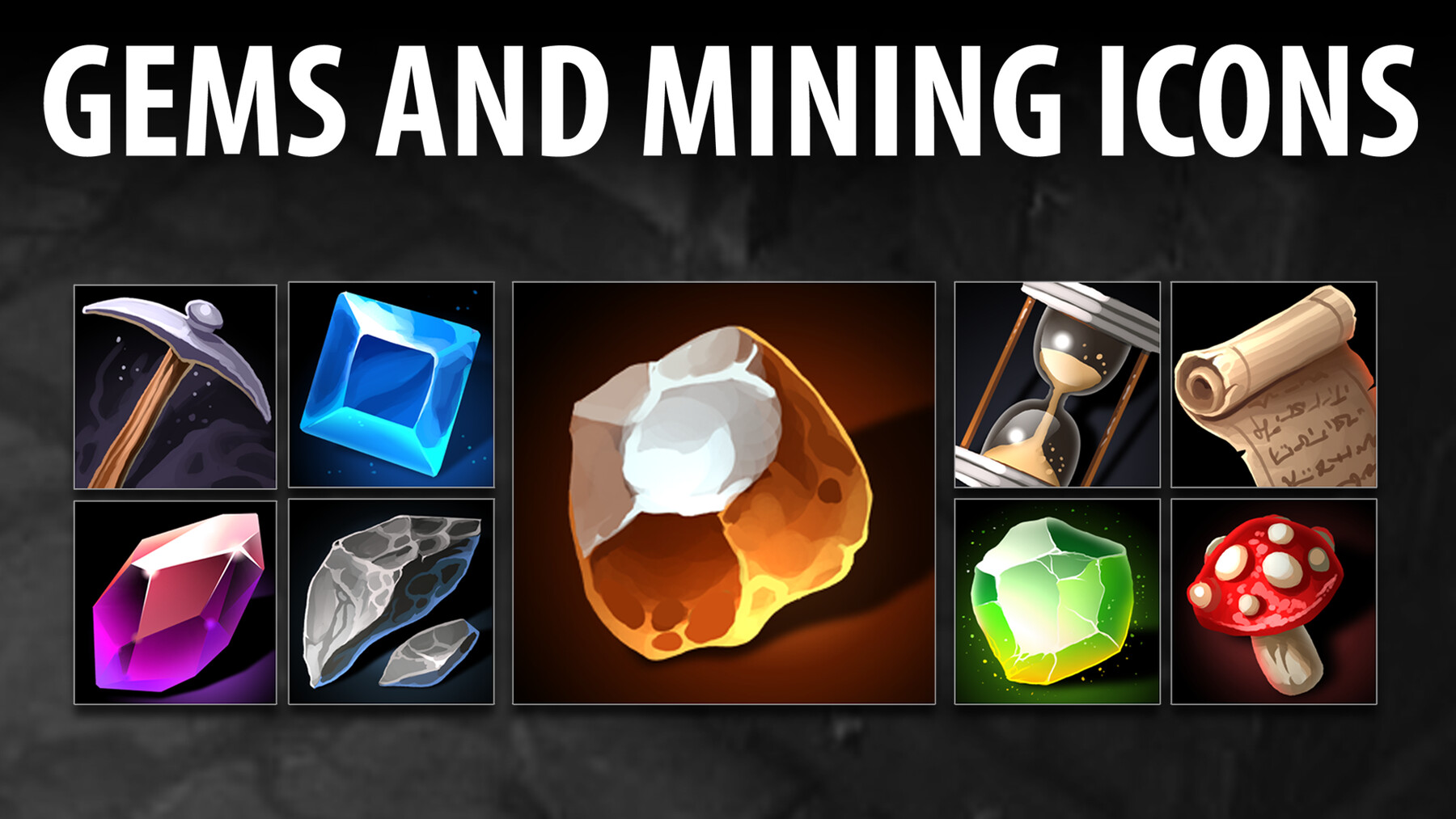 ArtStation - Gems and Mining Icons | Game Assets